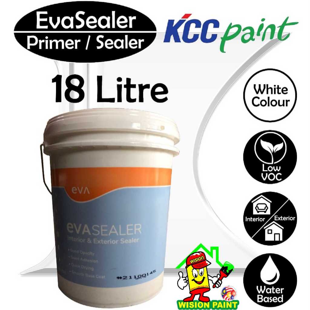 WHITE COLOUR WALL SEALER ( 18L ) EVA SEALER PAINT FOR INTERIOR & EXTERIOR / Good quality / Water ...