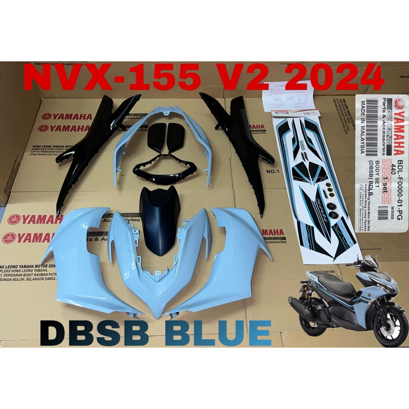 NVX-155 V2 2024 DBSG BLUE BODY COVER SET &STRICKER YAMAHA 100% ORIGINAL ...