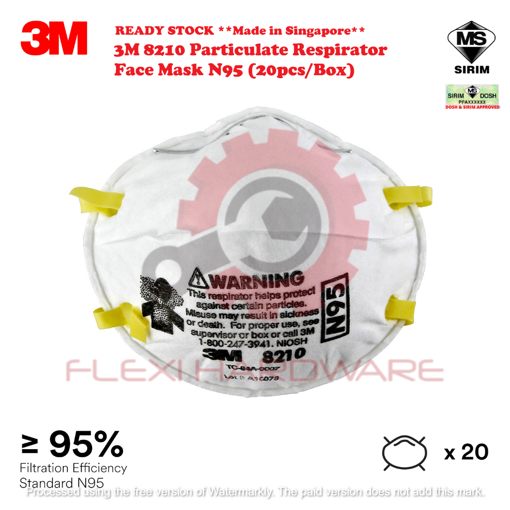 **SIRIM APPROVED** READYSTOCK 3M™ Particulate Respirator Face Mask 8210 ...