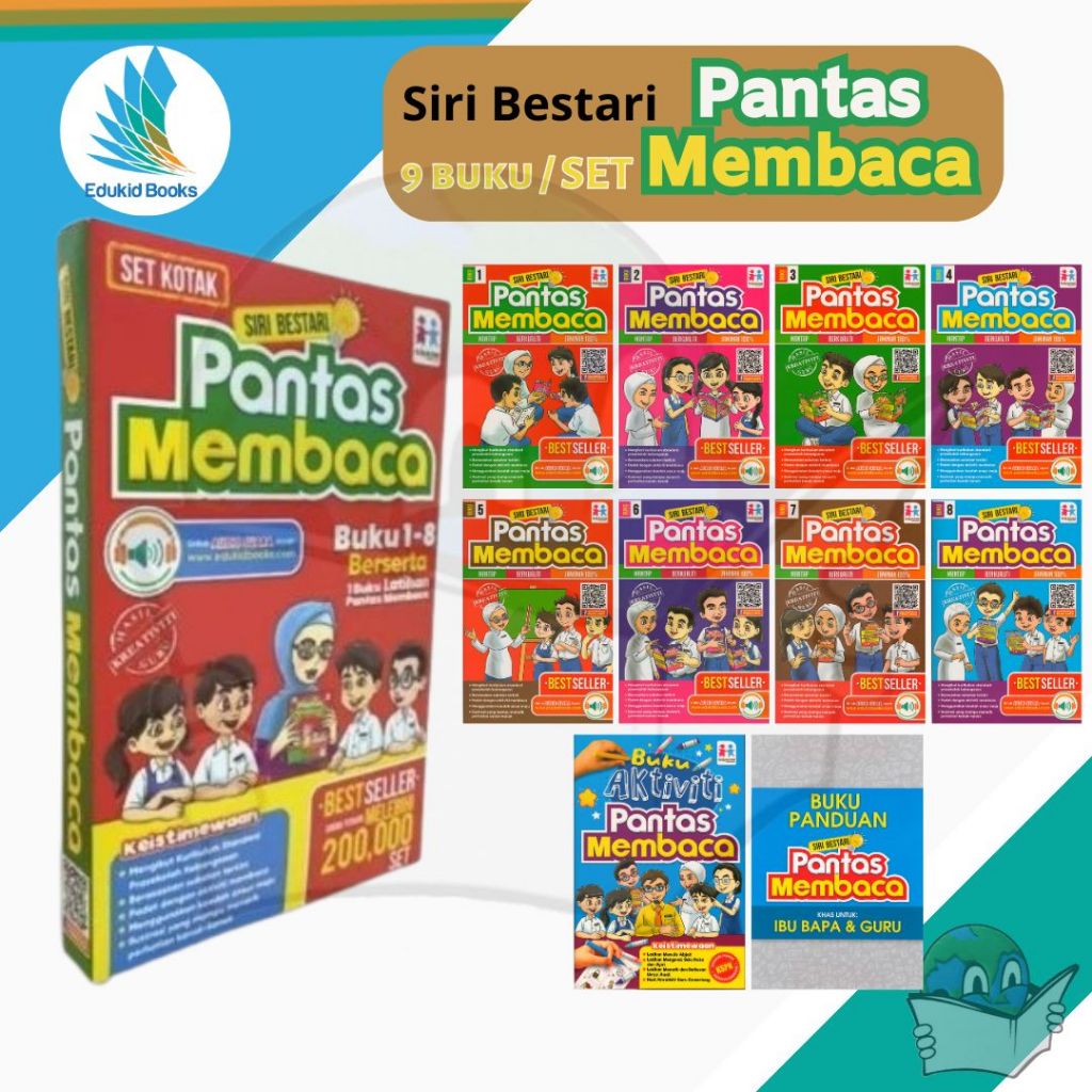 Siri Bestari Pantas Membaca (8buku/Set & 9buku/Box) [Edukid/Early ...