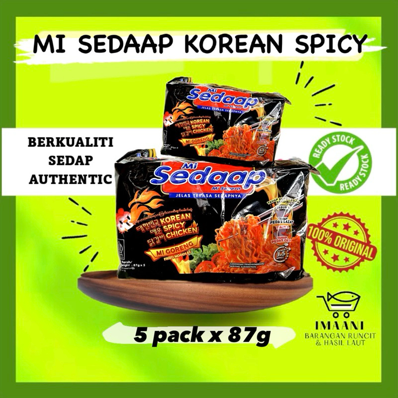MI SEDAAP KOREAN SPICY CHICKEN | 5 PACK (87g) MI SEDAP MEGI GORENG ...