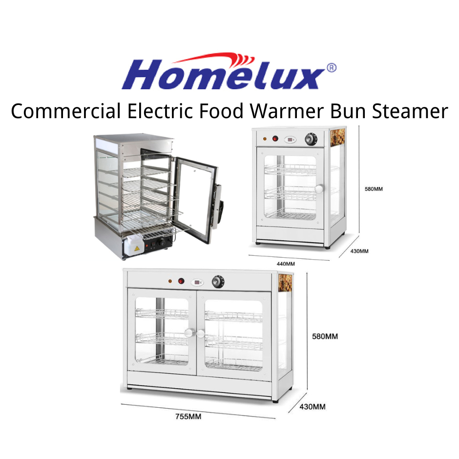 HOMELUX COMMERCIAL STAINLESS STEEL BUN STEAMER / FOOD WARMER | HBDH ...