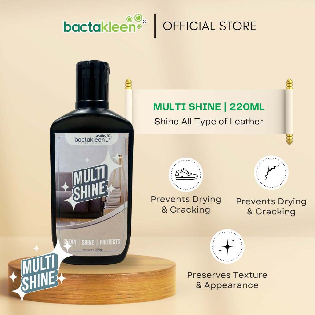 BACTAKLEEN Multi Shine 220ML | Shines All Type of Leather | Shopee Malaysia