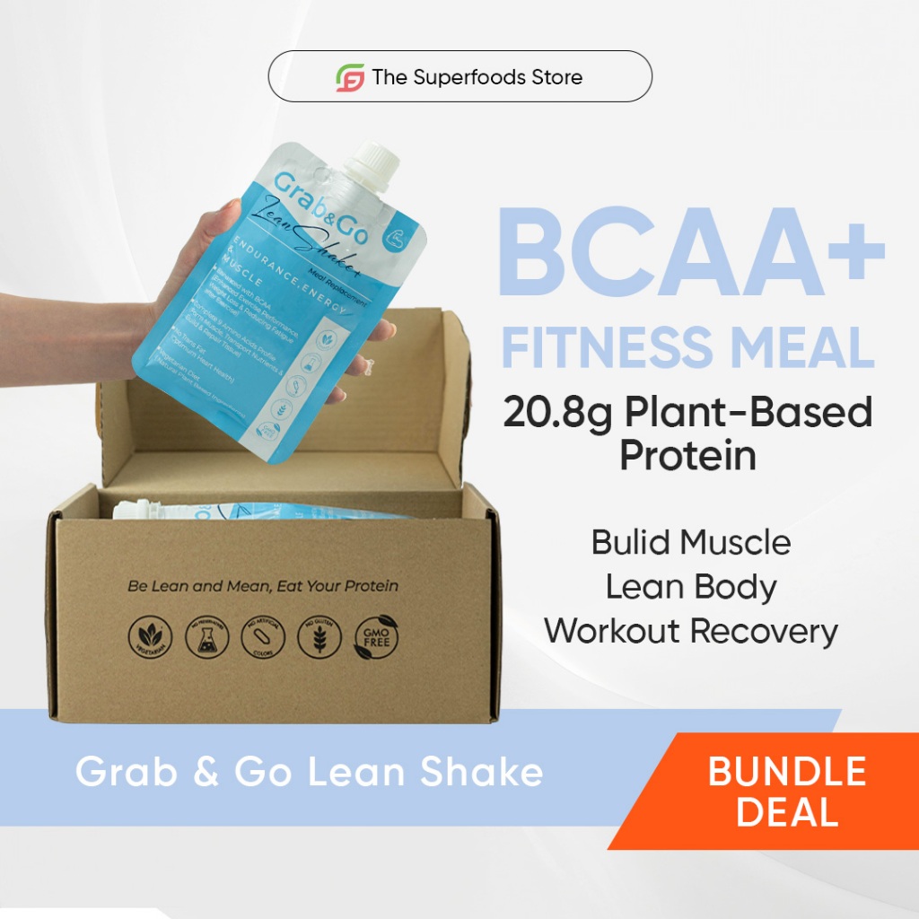[Bundle Promo] Grab&Go Lean Shake BCAA Fitness Meal 20.8g High Protein | Vegetarian Friendly ...