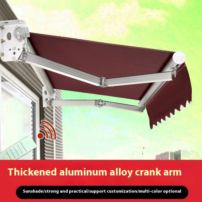 Electric-Sunshade Folding Telescopic Hand Rain Proof Canopy Courtyard ...