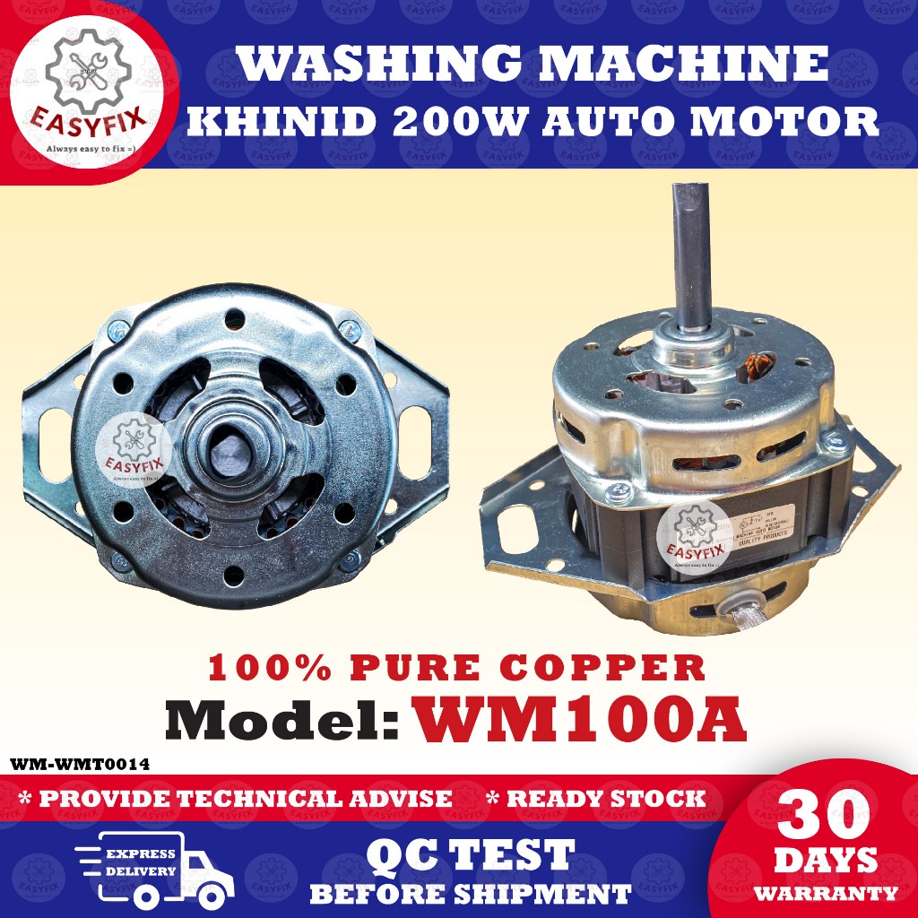 WM100A KHIND WASHING MACHINE FULLY AUTO MOTOR 200W WASH MOTOR MESIN ...