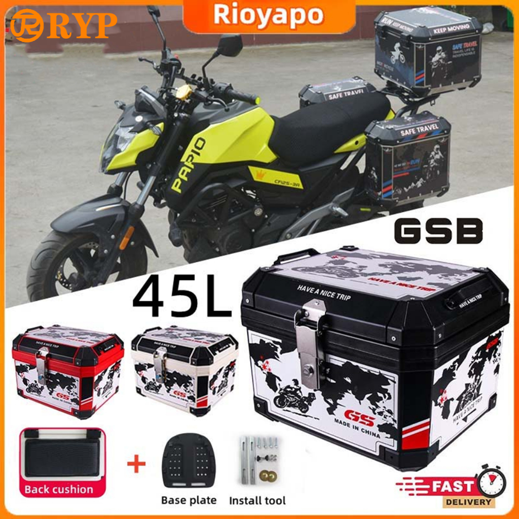 Box Motorcycle Box GSB Lc135 Y15 Y16 ABS 45L Aluminum Alloy Lock ...