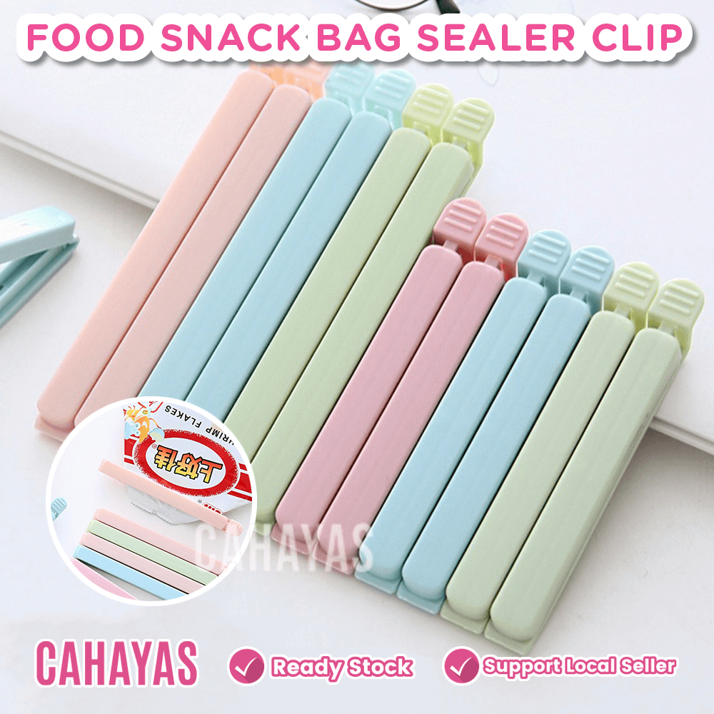 [M'sia Stock] Air Tight Food Clip Food Storage Sealer Snack Paper Bag ...
