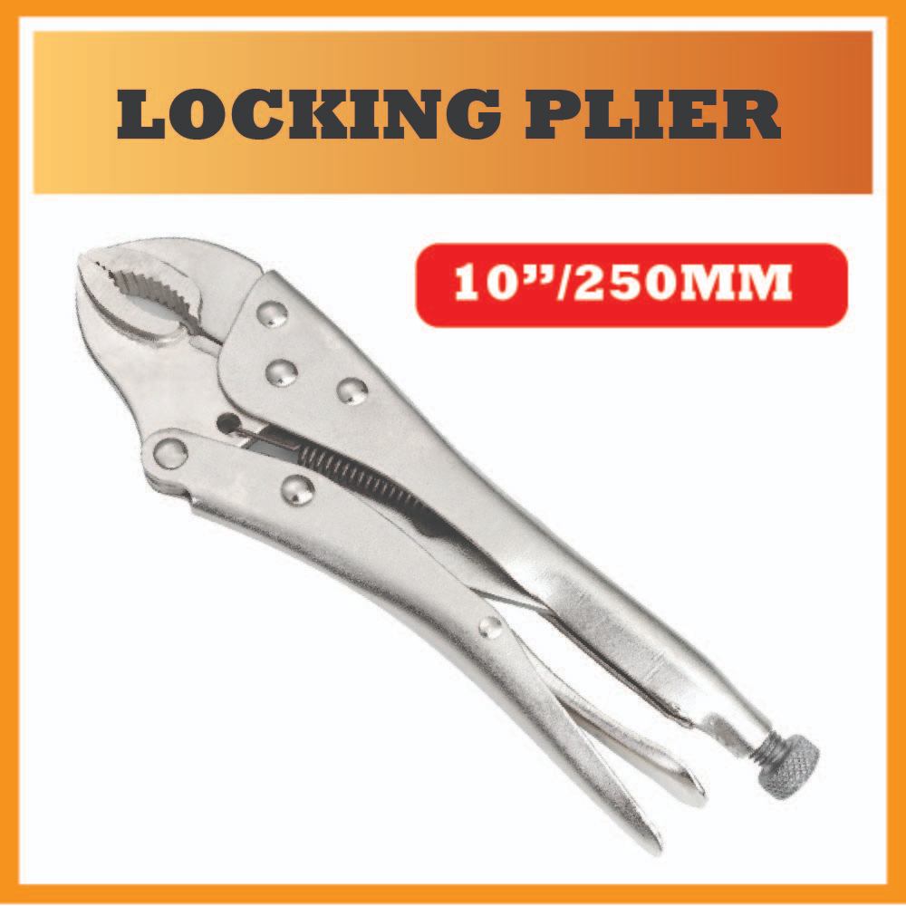 10" LOCKING PLIER VICE GRIP PLIER CURVED / Jam Locking Playar / JAW ...