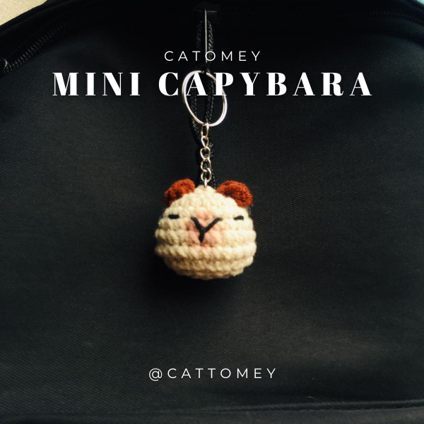 CATOMEY Mini Capybara Handmade Crochet Keychain Cute Keychain Capybara ...