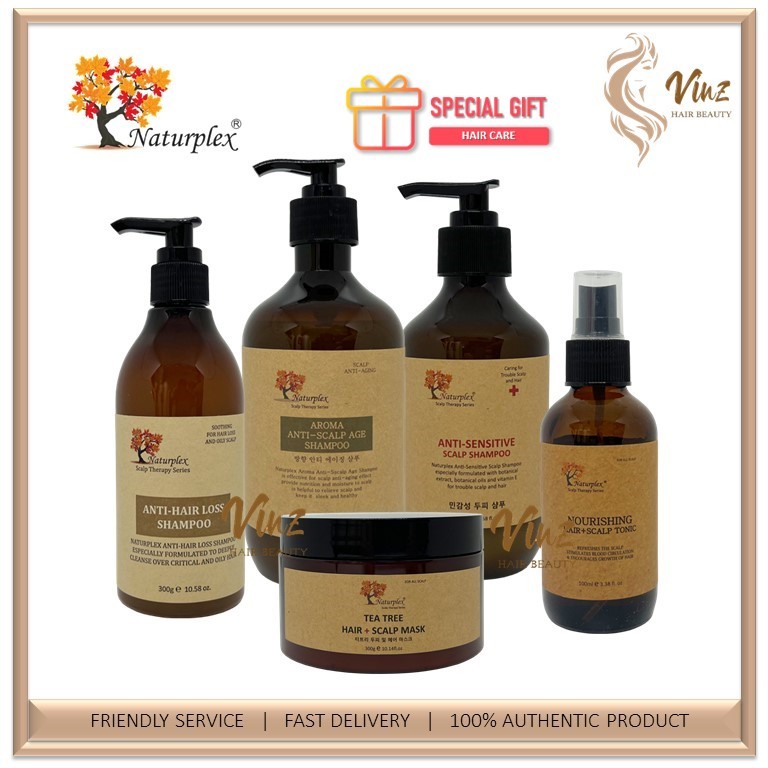 【FREE GIFT】Naturplex Korea Scalp Therapy Anti Hair Loss Shampoo 300g ...
