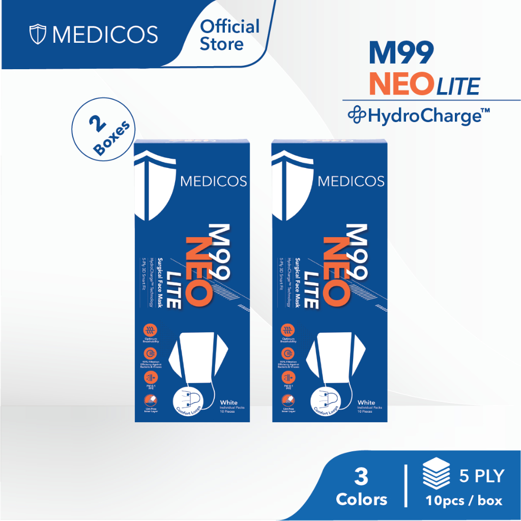 MEDICOS M99 NEO LITE Surgical Face Mask With HydroCharge Filter ...