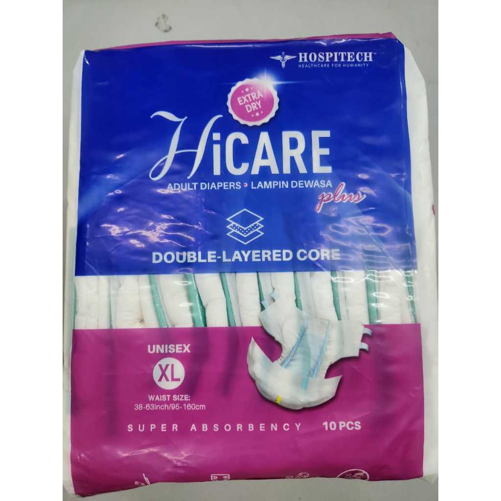 HiCare Adult Diapers Plus 10's (Size XL) | Shopee Malaysia