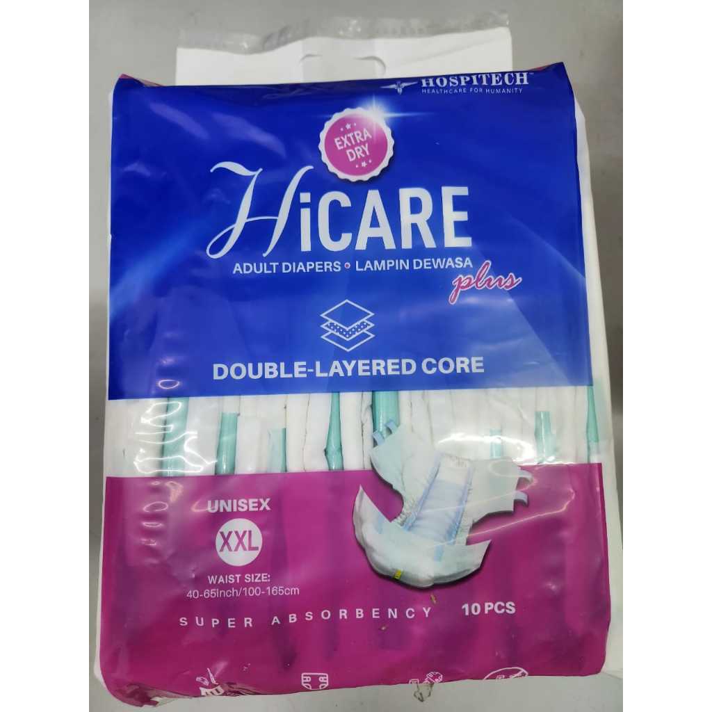 HiCare Adult Diapers Plus 10's (Size XXL) | Shopee Malaysia