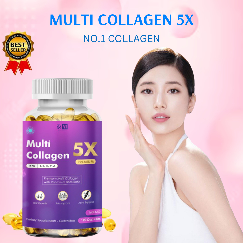 MULTI COLLAGEN 5X PREMIUM Regain bright white skin Anti-Aging skin, 5 ...