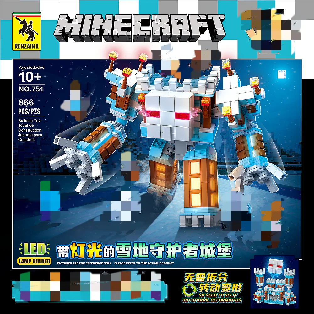 MINECRAFT RENZAIMA: SNOWMAN ADVENTURE/JUNGLE CASTLE SHAPED MECH/LAVA ...
