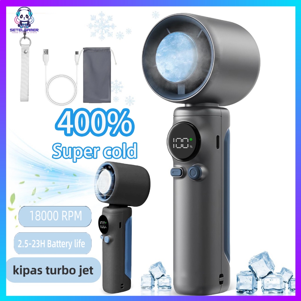 SS-026 Mini Cooling Fan Kipas Turbo 100 Level Cooling Fan 24H battery ...