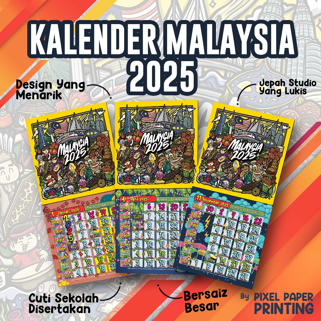 KALENDER KUDA TAHUN 2025 DESIGN PALING CUTE [ BELI 5PCS PERCUMA 1 PCS ...