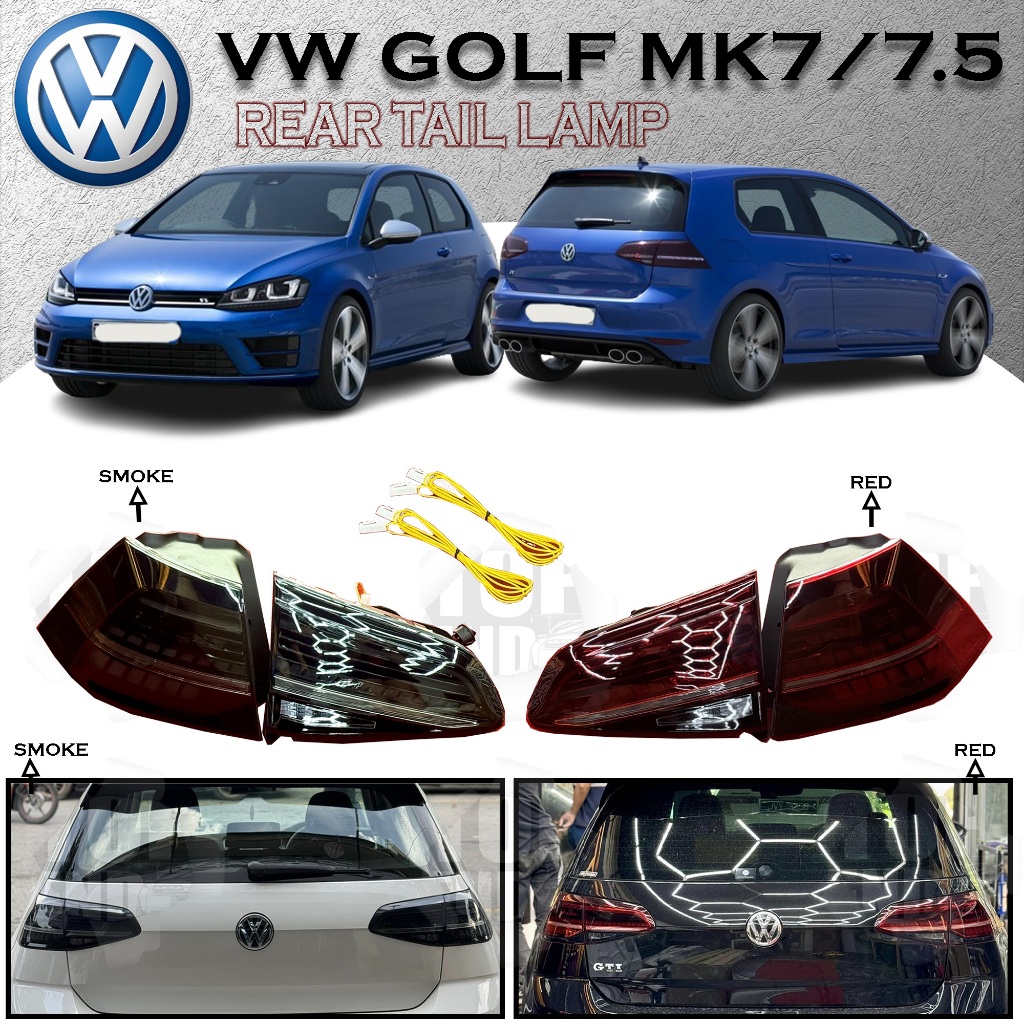 VOLKSWAGEN GOLF MK7/MK7.5 REAR TAIL LAMP DYNAMIC LED REAR LAMP(WITH ...