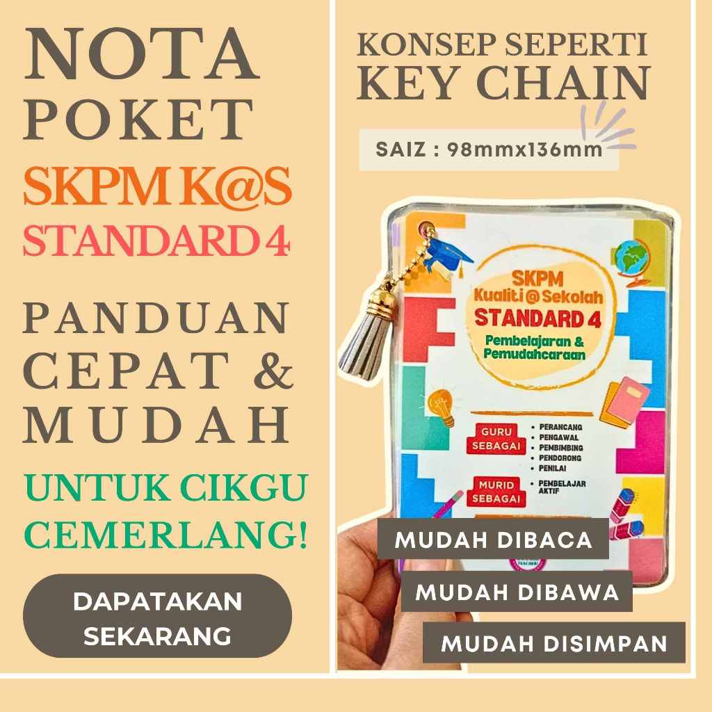 Standard 4 SKPM Kualiti@Sekolah Nota Poket | Shopee Malaysia