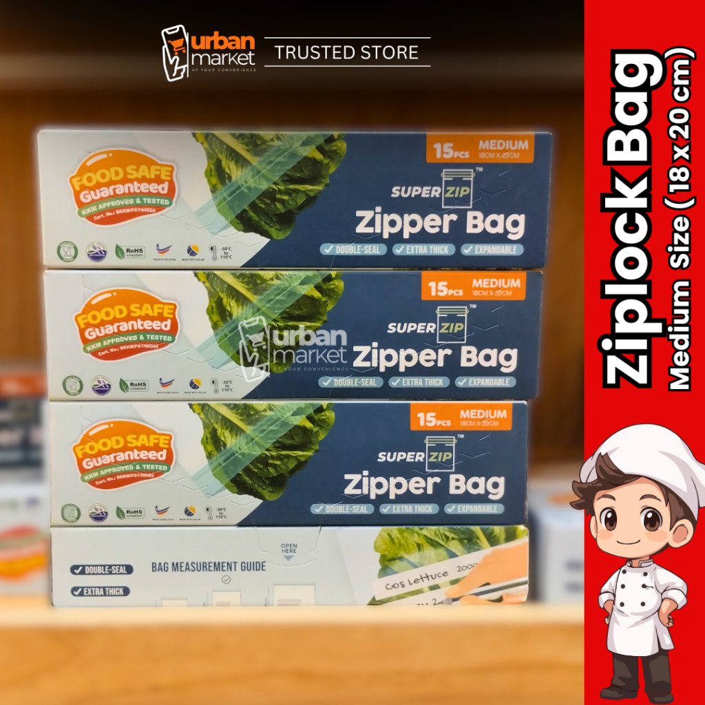 Ziplock Bag Zipper Bag Medium Size | Shopee Malaysia