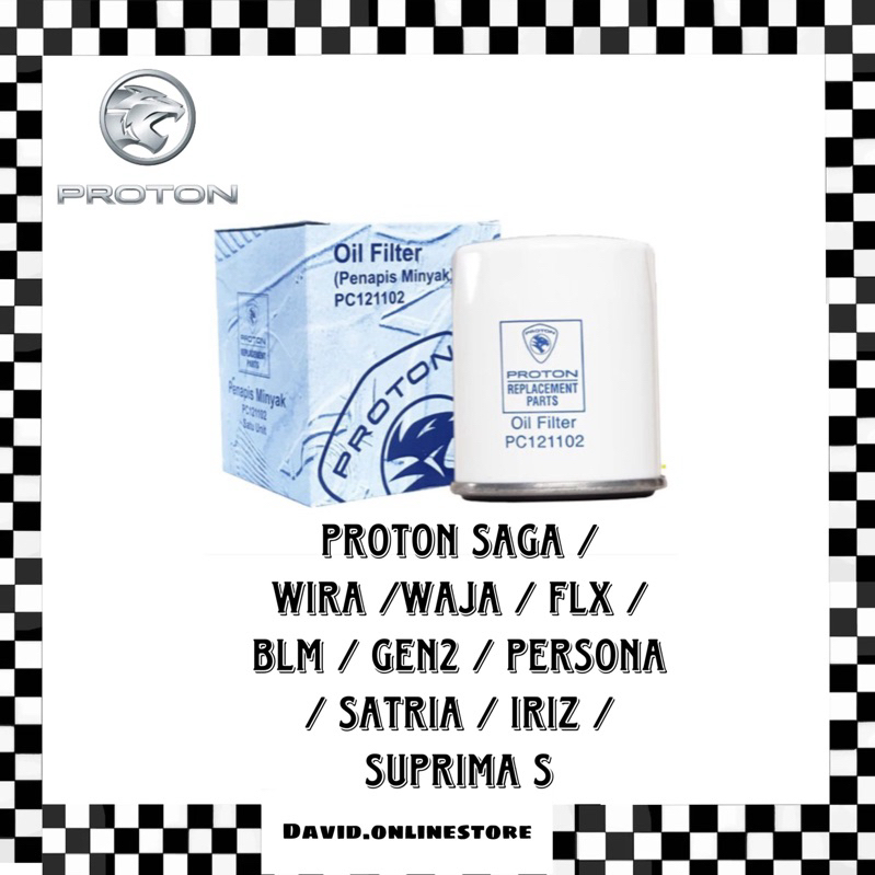 Proton Oil Filter Saga,Wira,Waja,BLM,FLX,Gen2,Persona,Perdana,Satria ...
