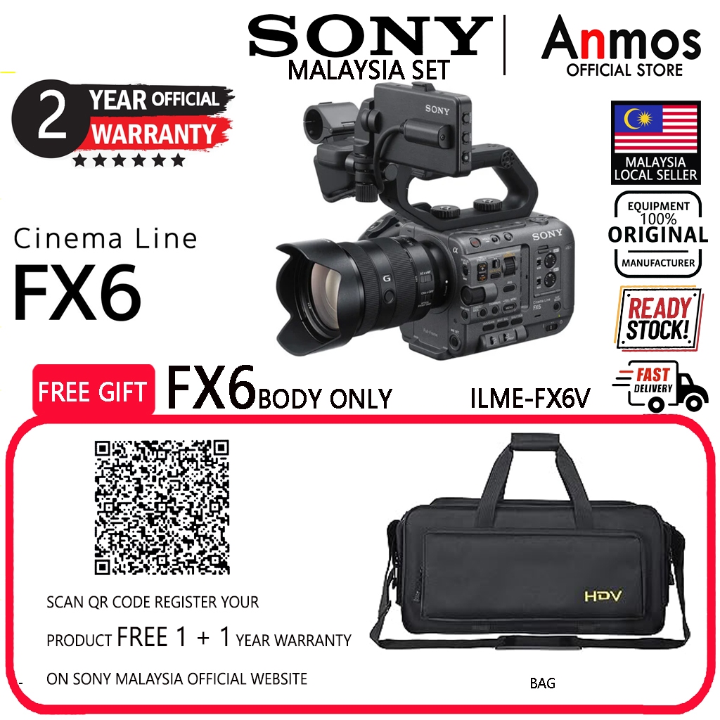 Sony FX6 Full-Frame Cinema Camera (Body Only) SONY MALAYSIA WARRANTY 100% ORIGINAL SET | Shopee ...