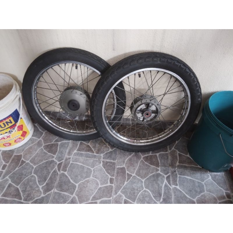 Ex5 high power rim depan belakang set siap bearing dan siap tayar ...