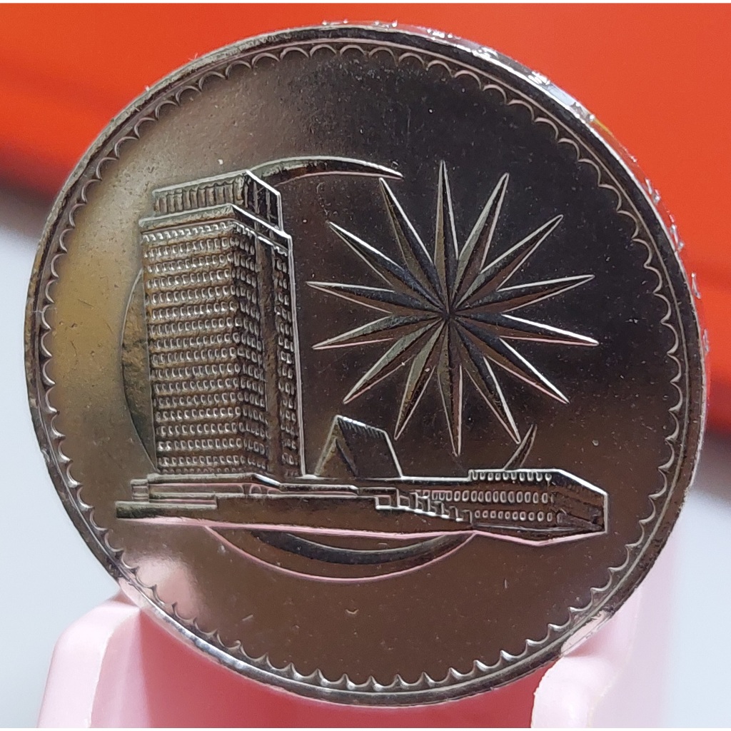 Malaysia Parliament 1971 $1 Syiling dengan Penyaduran Elektro Nikel ...