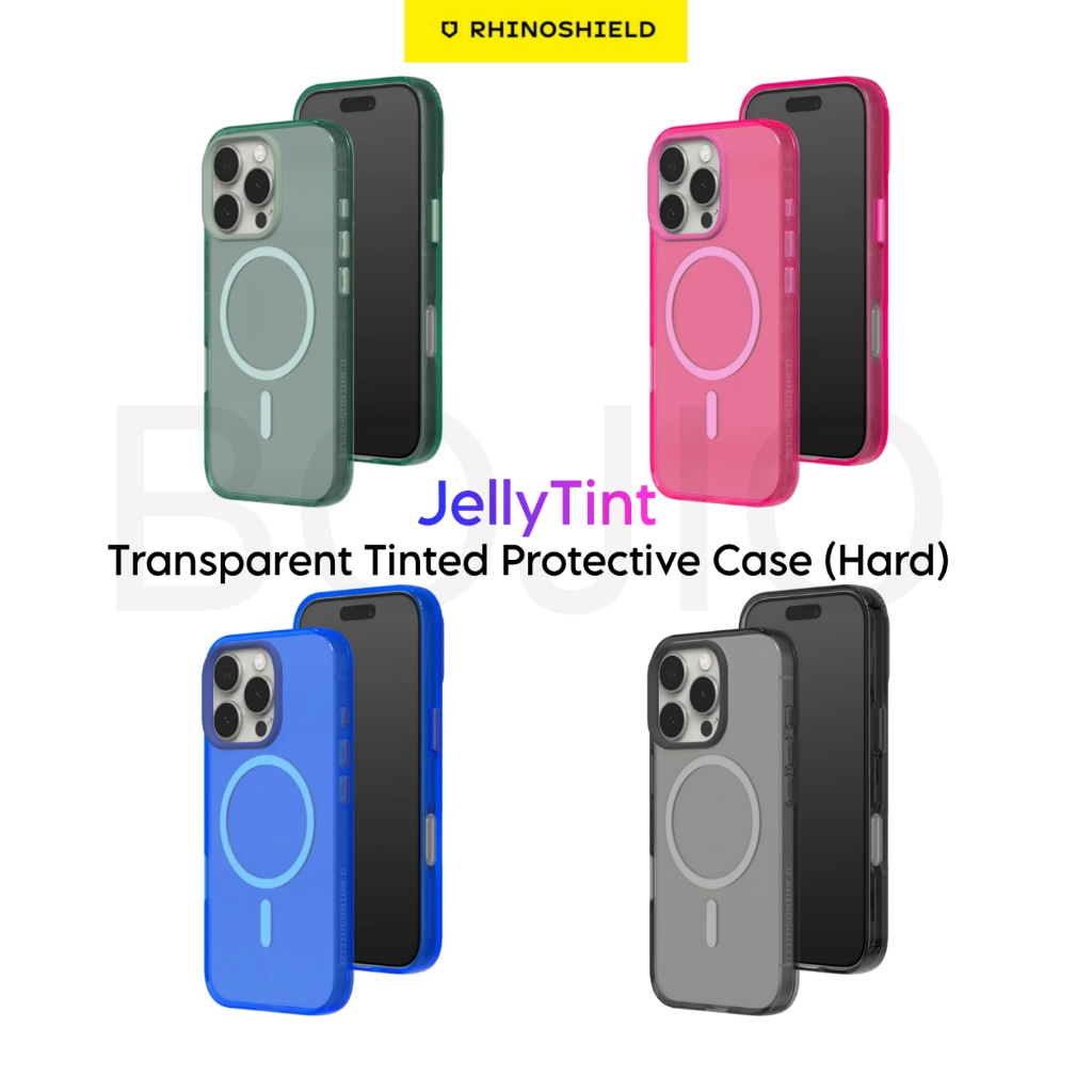 (Hard) iPhone 16 Pro Pro Max Rhinoshield JellyTint Clear Transparent Protective Case Msafe ...