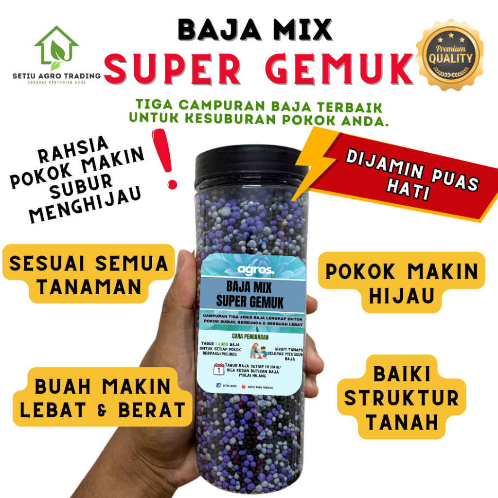 Baja Mix Super Gemuk | Baja Daun Subur dan Hijau | Baja Bunga Lebat dan ...