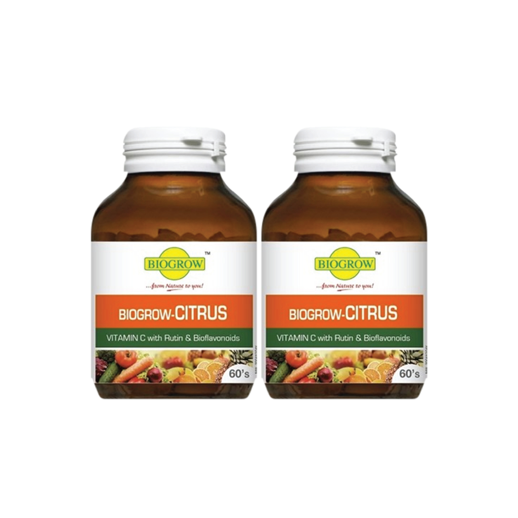 (FREE GIFT) Biogrow Citrus Vitamin C with Rutin & Bioflavonoids (60's+ ...