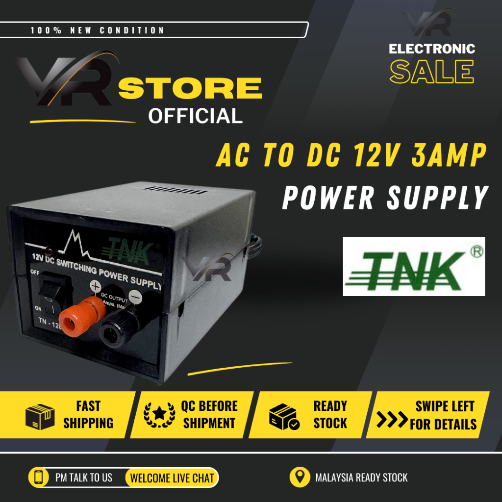 TNK Buatan Malaysia Alat Pembekal Voltan DC Switching Power Supply AC ...