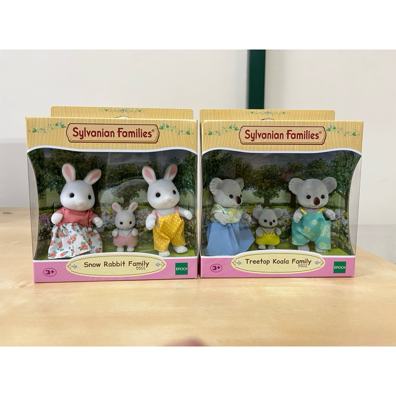Sylvanian Families Snow Rabbit Family 5501 Koala Family 5502 Misb ...