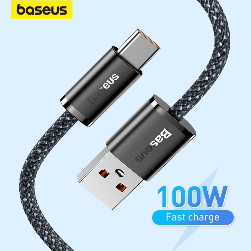 Baseus 100W USB to USB C Cable 6A Fast Charging Charger Wire Cord USB C ... Baseus 100W USB to USB C Cable 6A Fast Charging Charger Wire Cord USB C ...