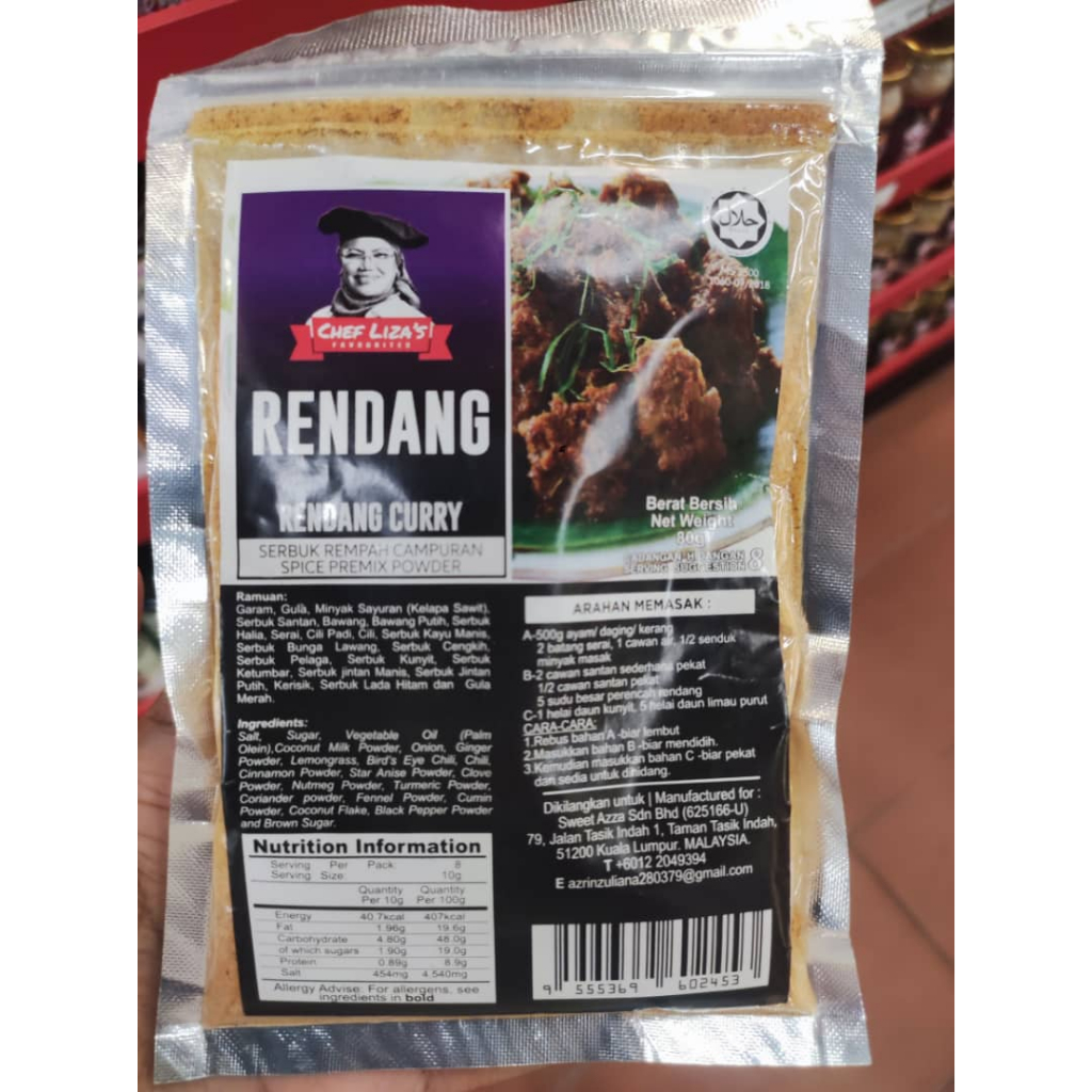 Rempah Rendang By Chef Liza | Shopee Malaysia