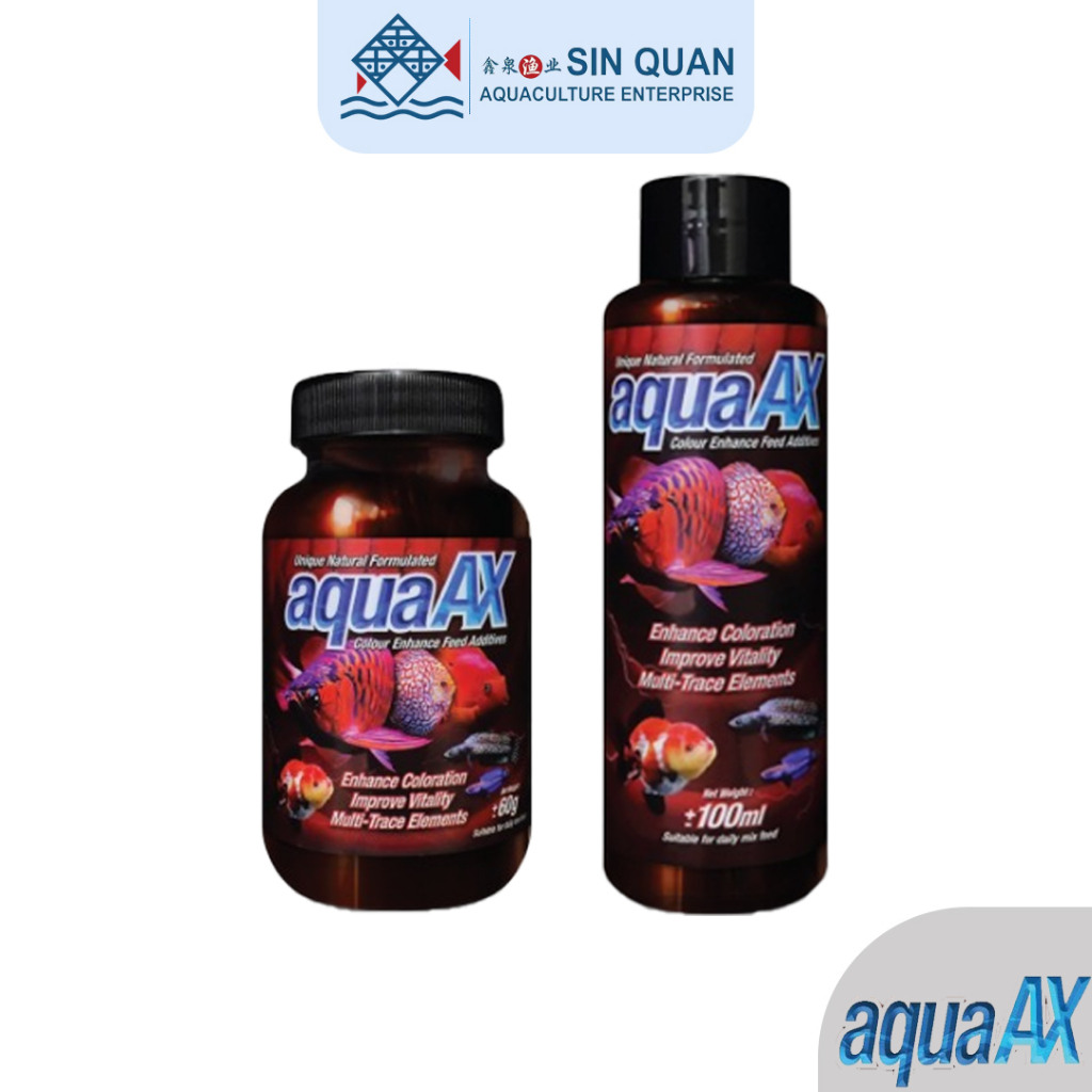 AQUA AX UNIQUE NATURAL FORMUKATED COLOUR ENHANCE FEED ADDITIVES /100ML ...