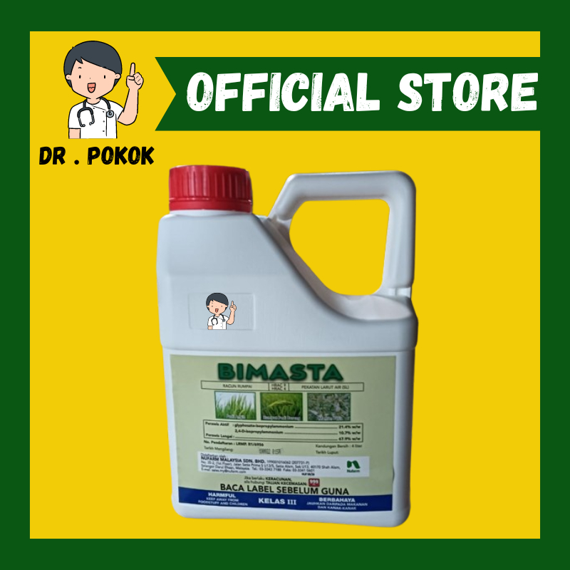 [ORIGINAL] 4L BIMASTA NUFARM Racun Lalang&Rumput/Glyphosate ...