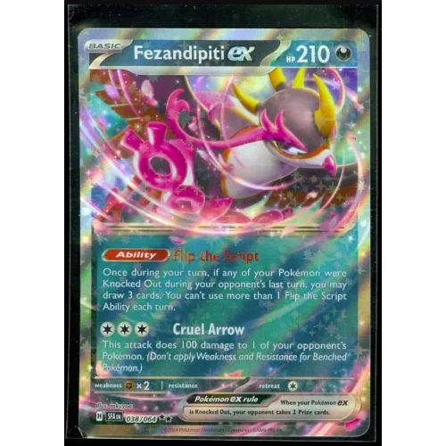 POKEMON FEZANDIPITI EX 038/064 - ULTRA RARE HOLO - SHROUDED FABLE ...
