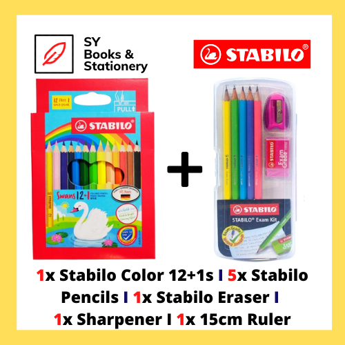 STABILO Stationery School Set / Stationery Gift Set / Color Pencil Set ...