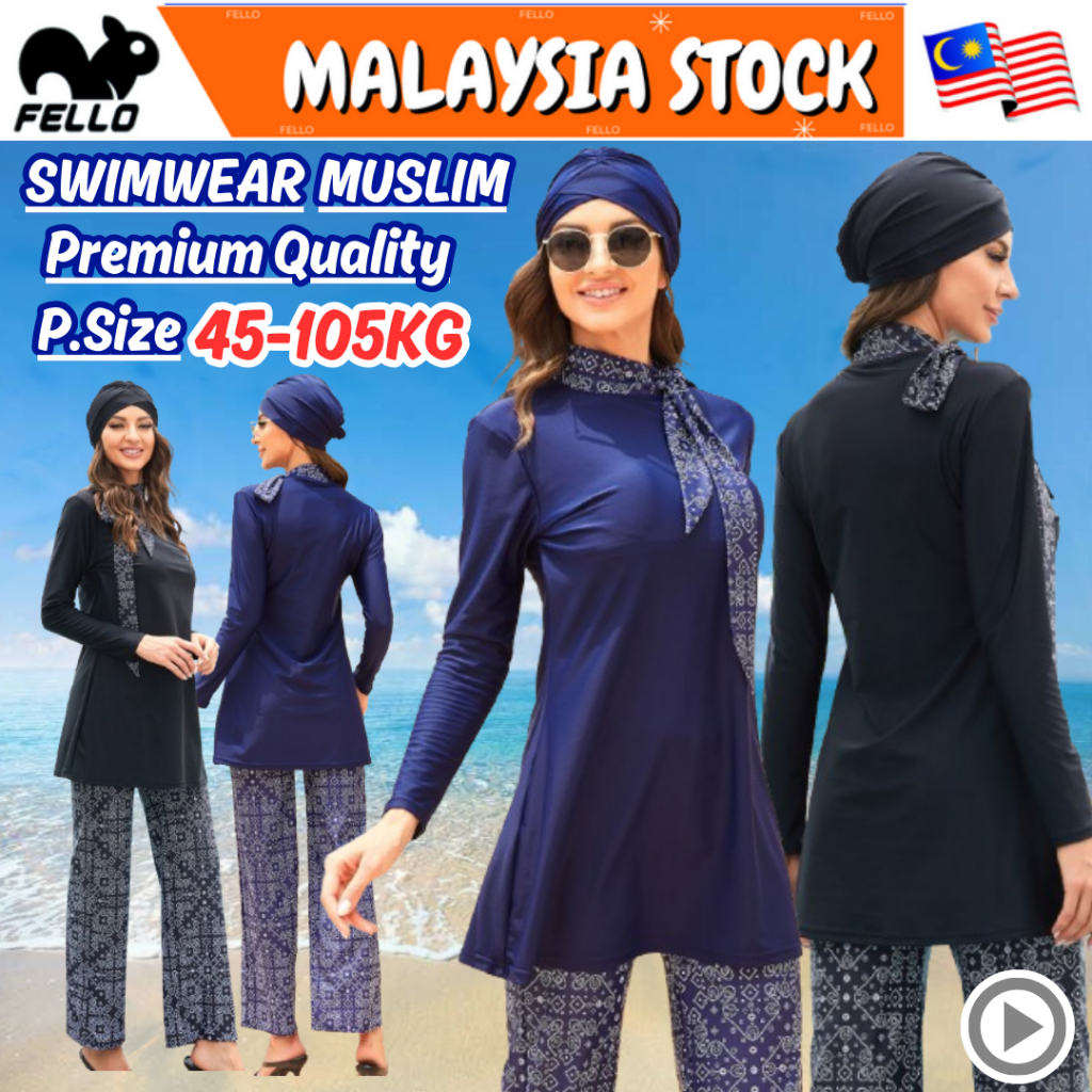 🇲🇾Plus Size UV Protect Women Swimsuit Swimming Swimwear Beach Surf ...