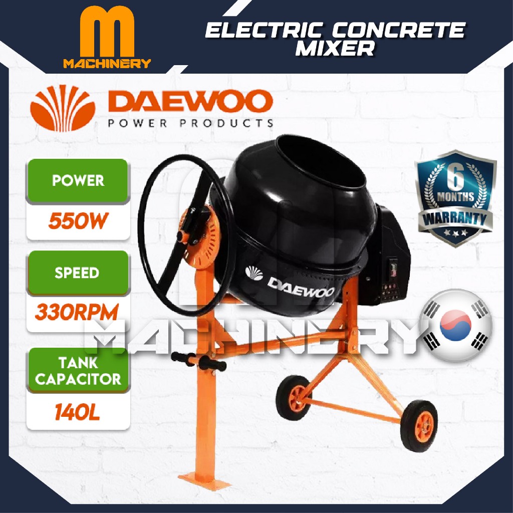 M.Machinery DAEWOO Electric Concrete Mixer | Heavy Duty Type | Mesin ...