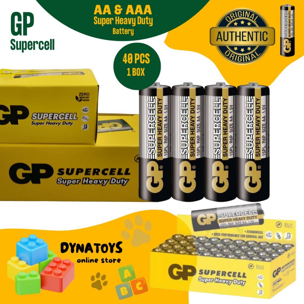 GP Supercell Super Heavy Duty Long Lasting Genuine AA & AAA Battery ...