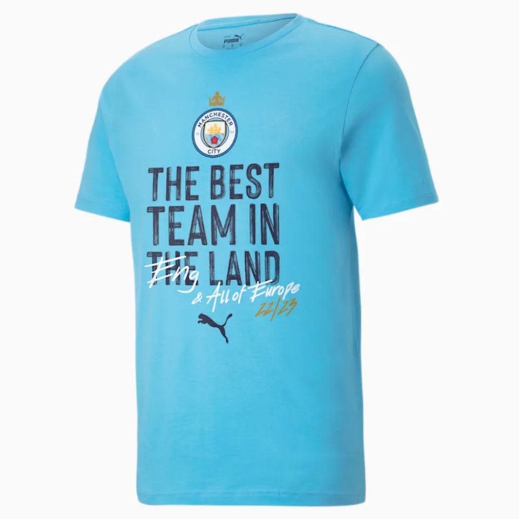 MANCHESTER CITY (MCFC) 2022/23 PUMA CL CHAMPIONS MEN'S TEE (778684 04 ...