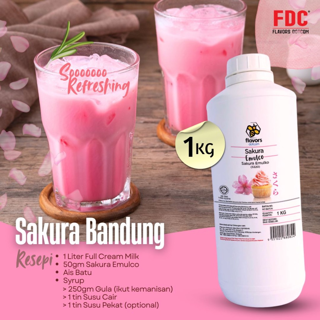 [HALAL] Flavors Dotcom Food Flavouring - Sakura Emulco (1KG) | Shopee ...