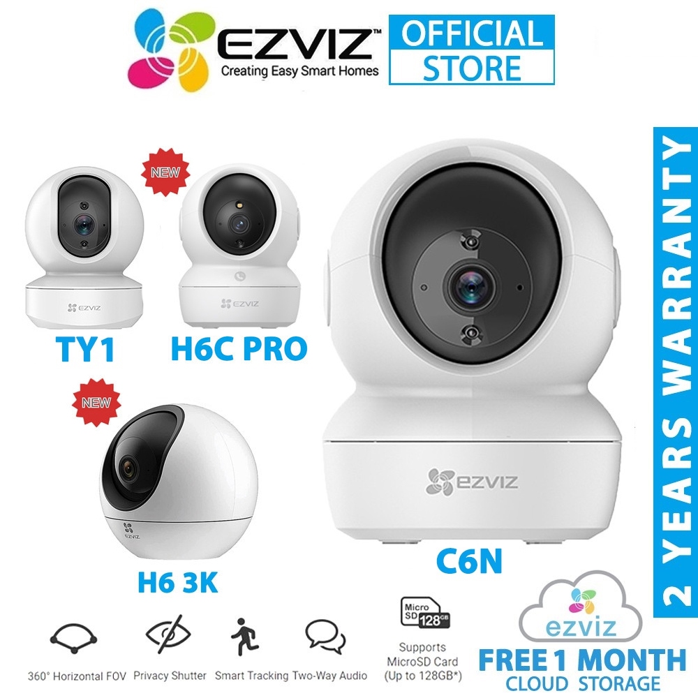 EZVIZ WiFi Security Camera C6N TY1 H6C Pro 1080P 4MP H6 3K 5MP Pan ...