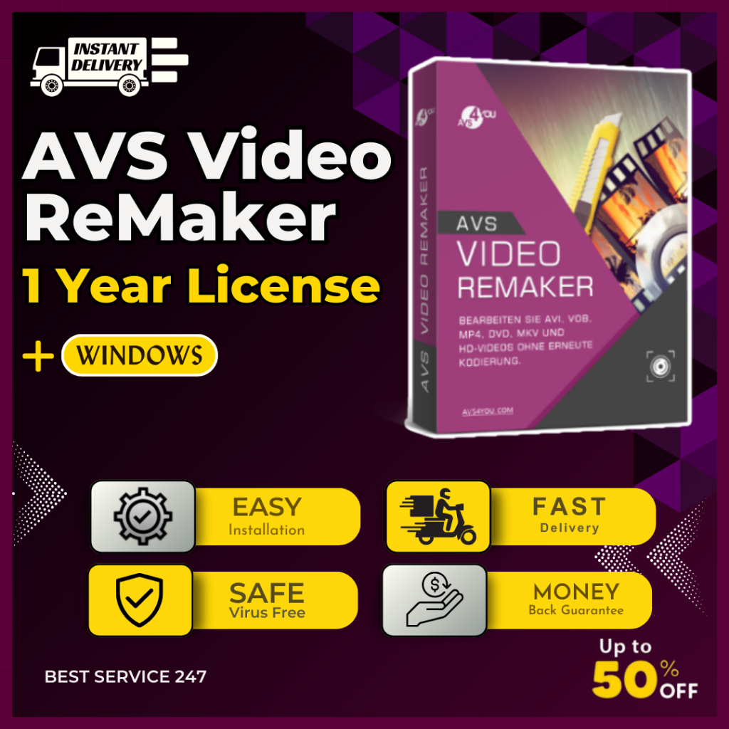 [INSTANT DELIVERY] AVS Video ReMaker 2024 Original 1 Year License Key ( Windows Only ) | Shopee ...