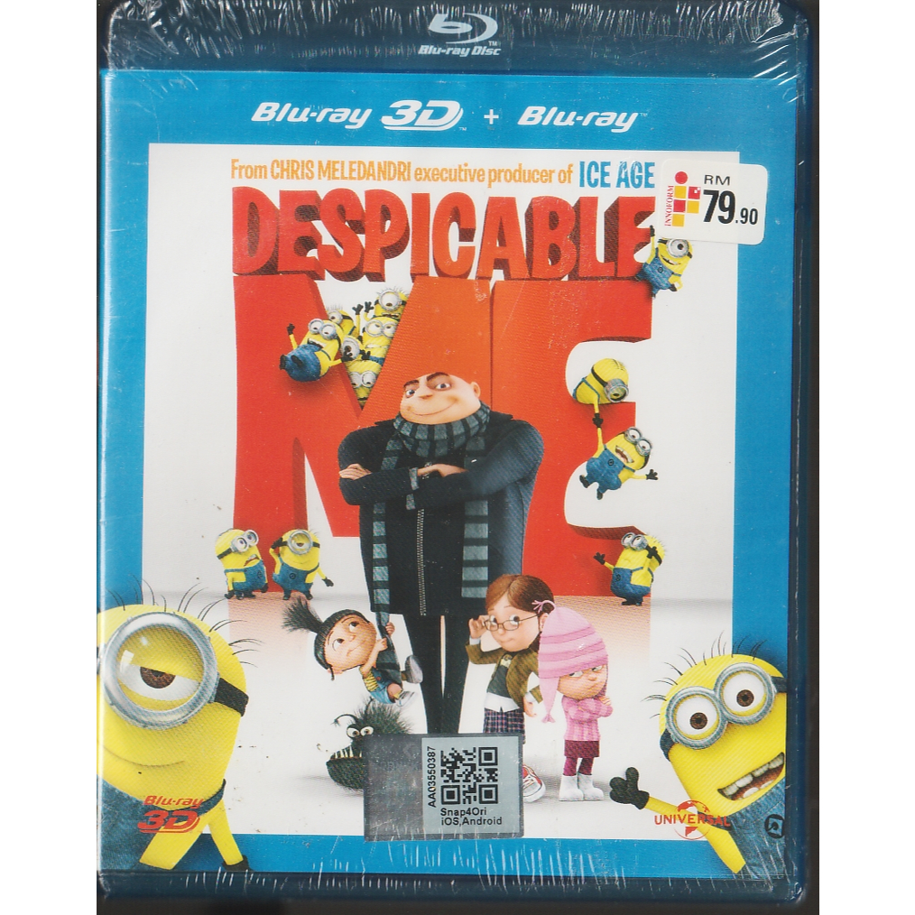 3D BLURAY DESPICABLE ME ( ORIGINAL BLU-RAY + 3D ) | Shopee Malaysia
