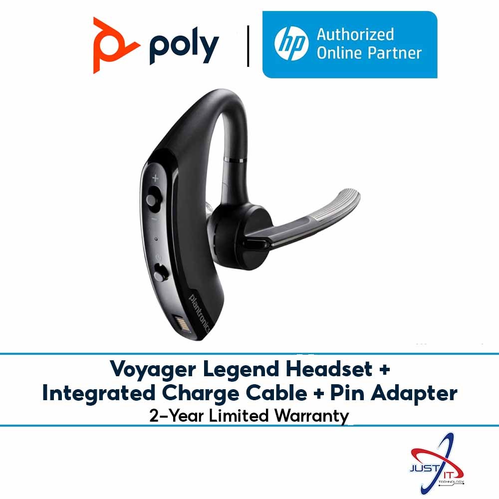 POLY VOYAGER LEGEND HEADSET + INTEGRATED CHARGE CABLE + PIN ADAPTER ...