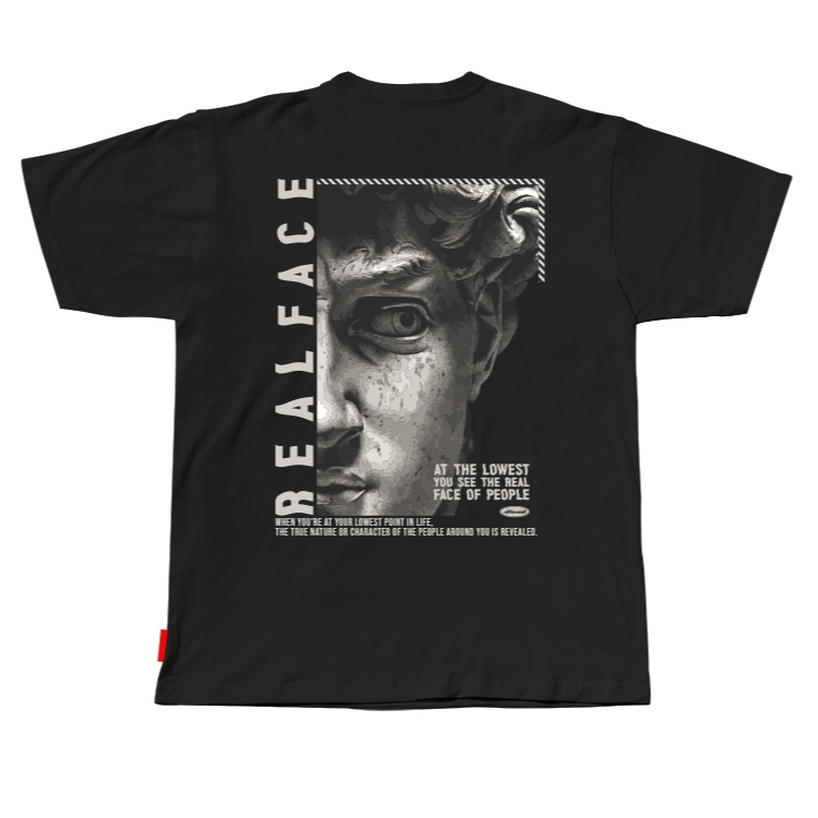 Real Face graphic design baju tshirt lelaki plus size big size material ...